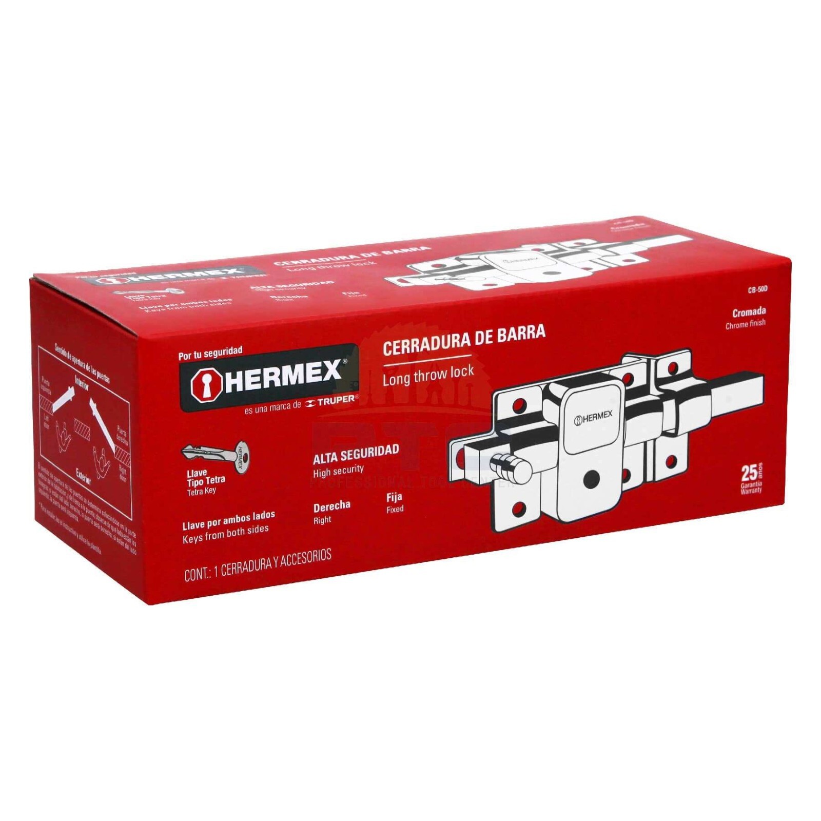 Hermex CB-50D Fixed bar lock, tetra key, right | eBay