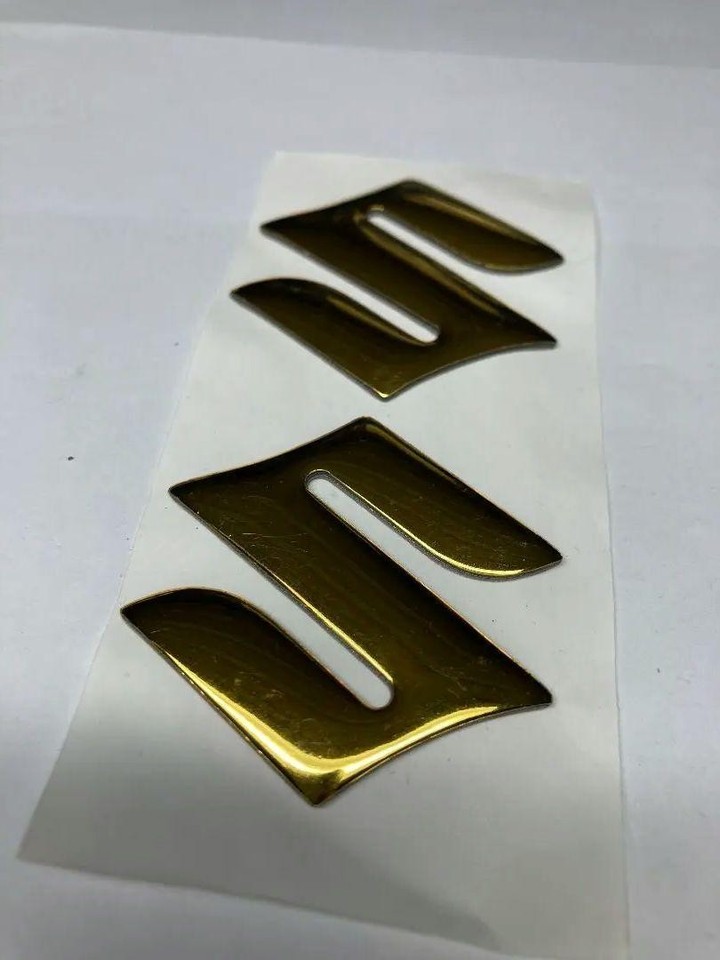 Suzuki 3D Gold Logo Sticker Set for GSX SV650 V Strom Katan Z Burgman ...