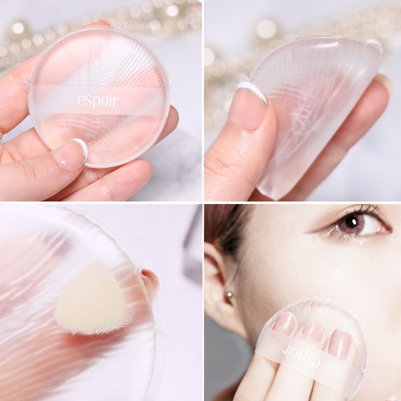 Espoir Silicone puffs Glass transparent not eat powder face flutter air ...
