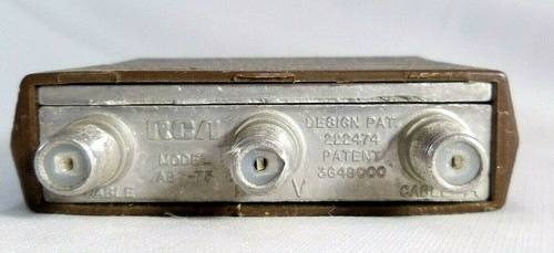 RCA AB 7-75 TV A-B Video Switch 2 Inputs Switched To The TV Push Button ...