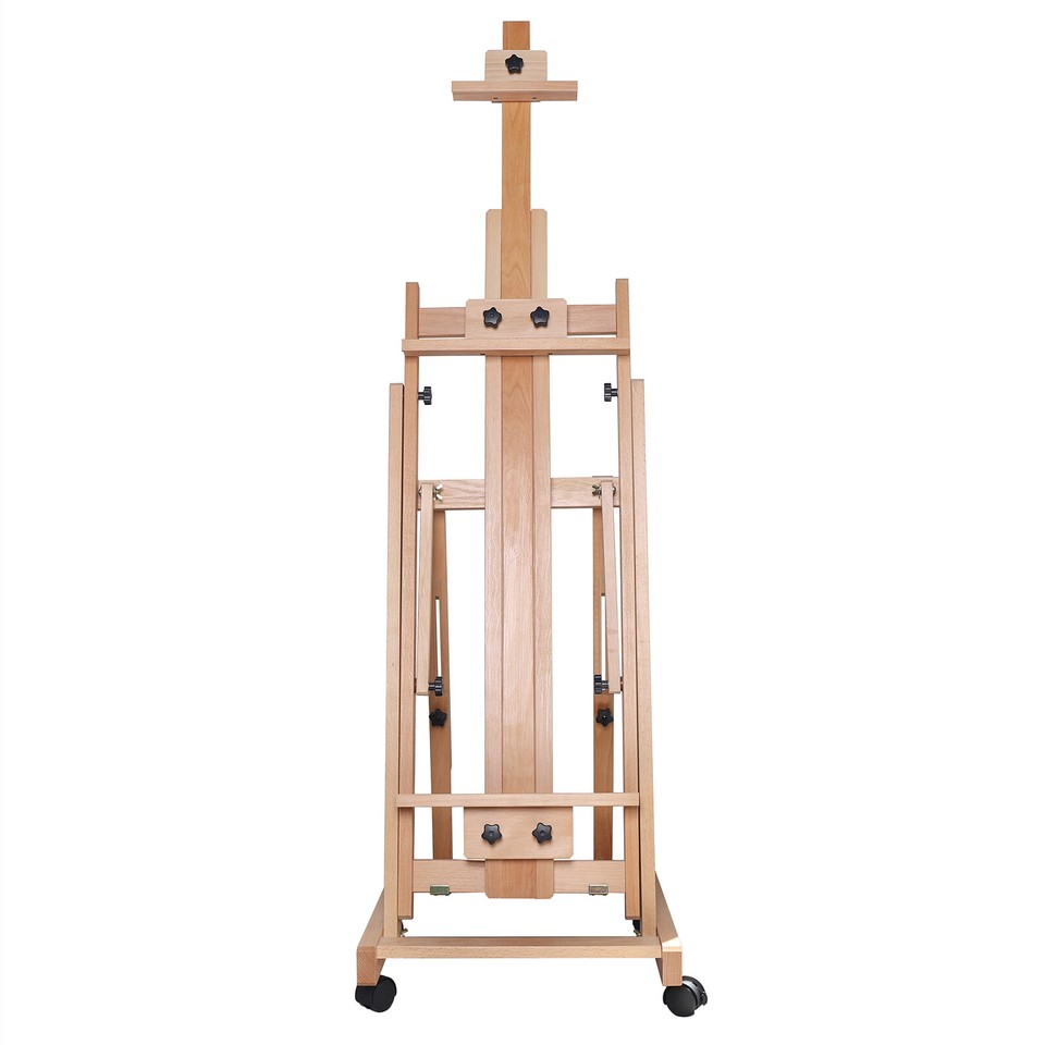 Large Heavy-Duty Studio Artist Easel H-Frame Wood Painting Art Easel ...