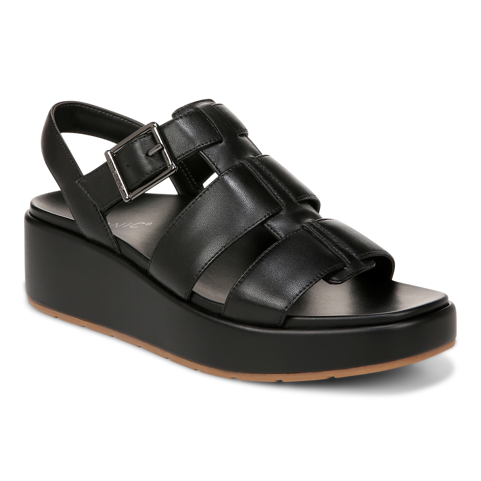 Vionic Delano Womens Platform Wedge Comfort Sandal Black - 9.5 Medium ...
