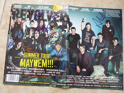 Ozzy Osbourne Rob Zombie +5 Signed Magazine Cover Photo Beckett ...