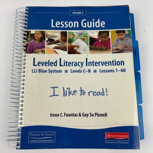 Fountas & Pinnell Blue System Leveled Literacy Intervention Lesson ...