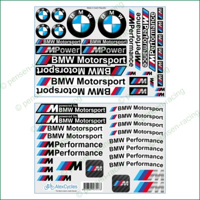 BMW M Motorrad Motorsport Racing Sport Perfomance Decals Stickers Kit ...