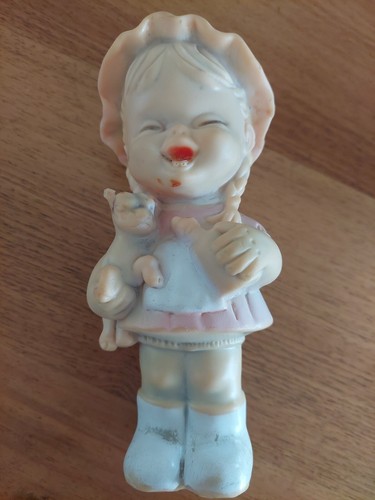 Vintage Combex Creations Rubber Doll With Baby Goat & Bottle Made In ...