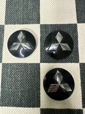GENUINE MITSUBISHI EVOLUTION X OEM FINAL EDITION WHEEL CENTER CAPS* EVO ...
