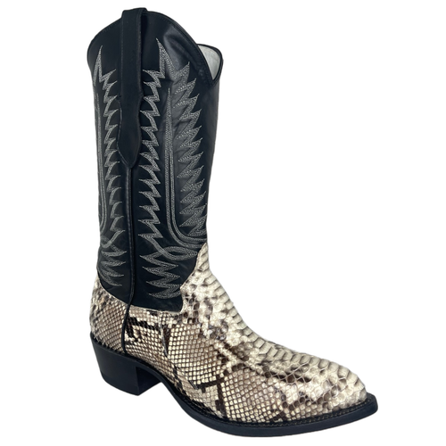 Cowtown Men's Back Cut Python Semi Round Western Boot J808 | eBay
