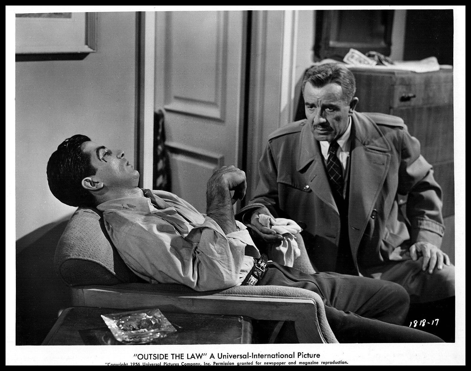 Raymond Bailey + Ray Danton in Outside the Law (1956) ORIGINAL PHOTO M ...