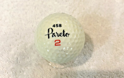 Pareto 458 logo golf ball; West Chiltington G.C. Open Invitation Day ...