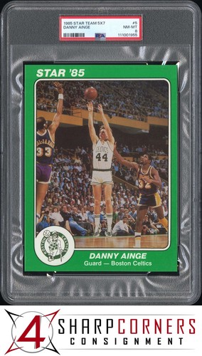 1985 STAR TEAM SUPERS 5X7 #5 DANNY AINGE RC CELTICS POP 1 PSA 8 | eBay