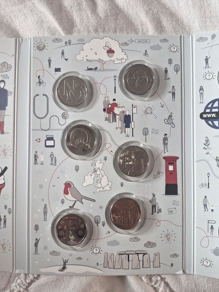 2018 10p Full Set Alphabet Letter 26 Coin Set A to Z Album Royal Mint ...
