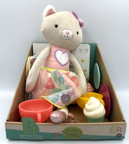 Tippy Toes Cali Cat Board Book & Tea Set B. toys Plush New 62243435766 ...