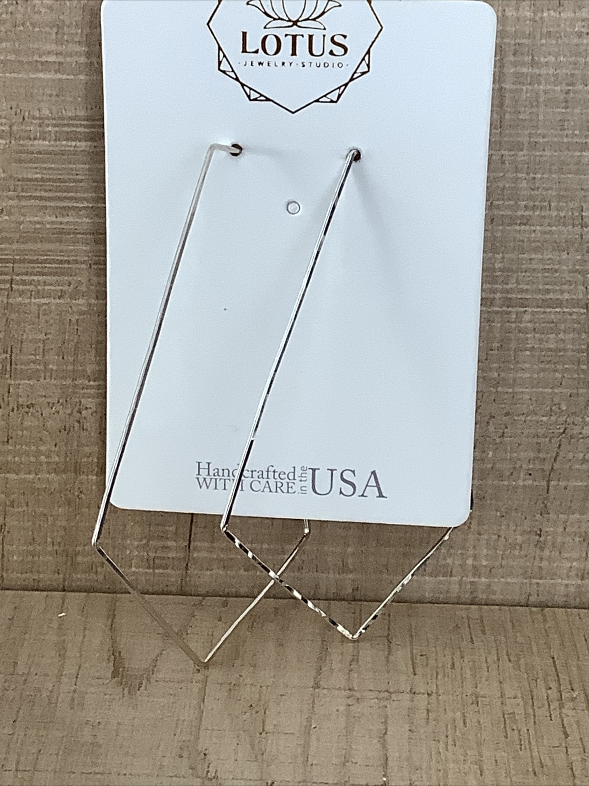 New Lotus Jewelry Studio Sterling Silver 2.75” Hammered Kite Hoop ...