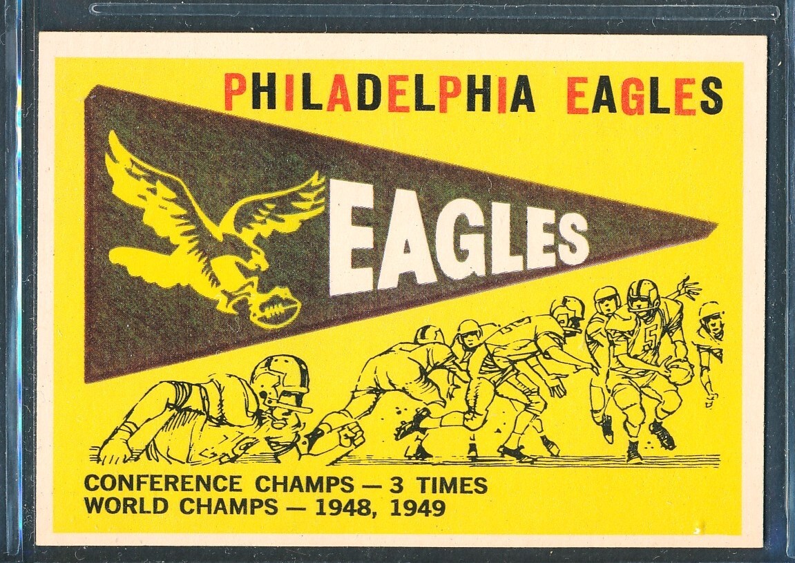 1959 Topps Football #83: PHILADELPHIA EAGLES Pennant Card ~ NM | eBay