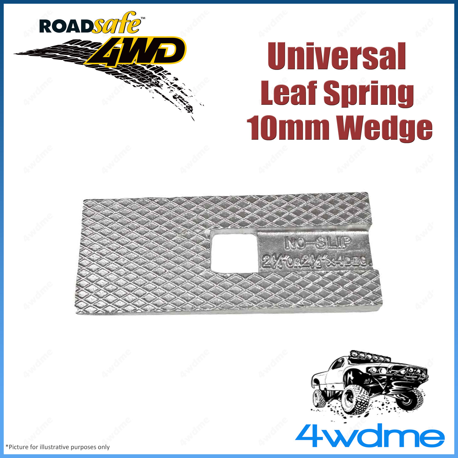 Univeral 4WD Roadsafe Leaf Spring Caster Wedge 10mm 3 Degree Correction ...