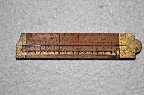 Vintage Lufkin Folding Ruler 12" Brass And Boxwood No 372 | eBay