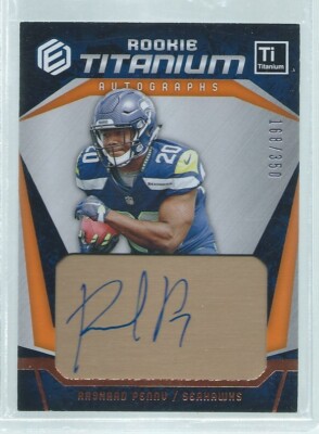 RASHAAD PENNY 2018 PANINI ELEMENTS ROOKIE TITANIUM AUTO ORANGE RC #D ...