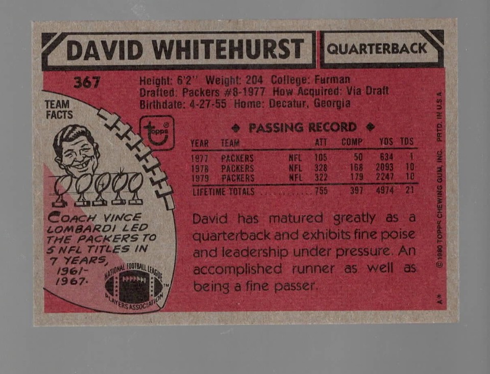 1980 Topps #367 David Whitehurst Excellent/NM | eBay