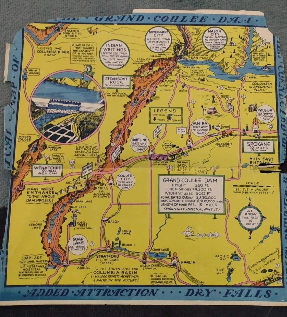 Grand Coulee Dam Map