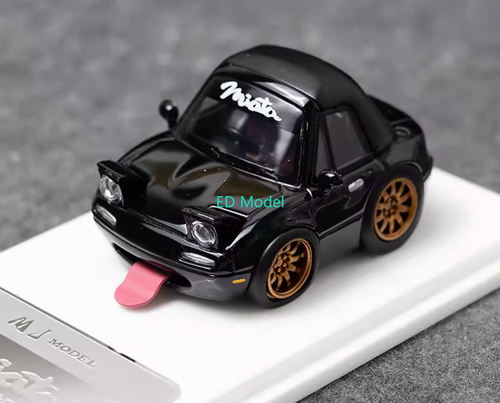 BN MJ 1:64 Black Miata MX5 Mini Cute Q Type Sports Model Diecast Resin ...