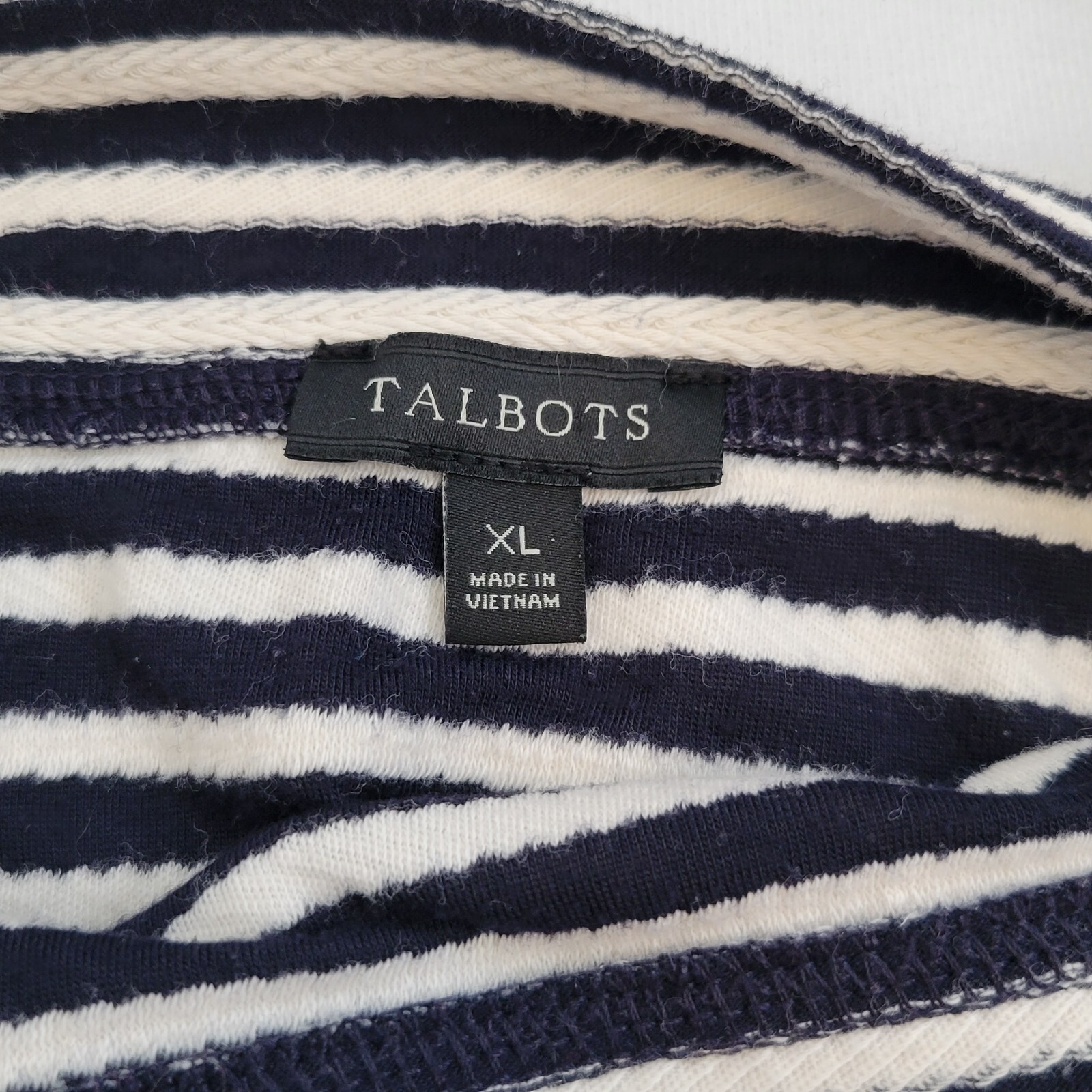 Talbots Tamarind Striped Square Neck Womens Size XL 3… - Gem