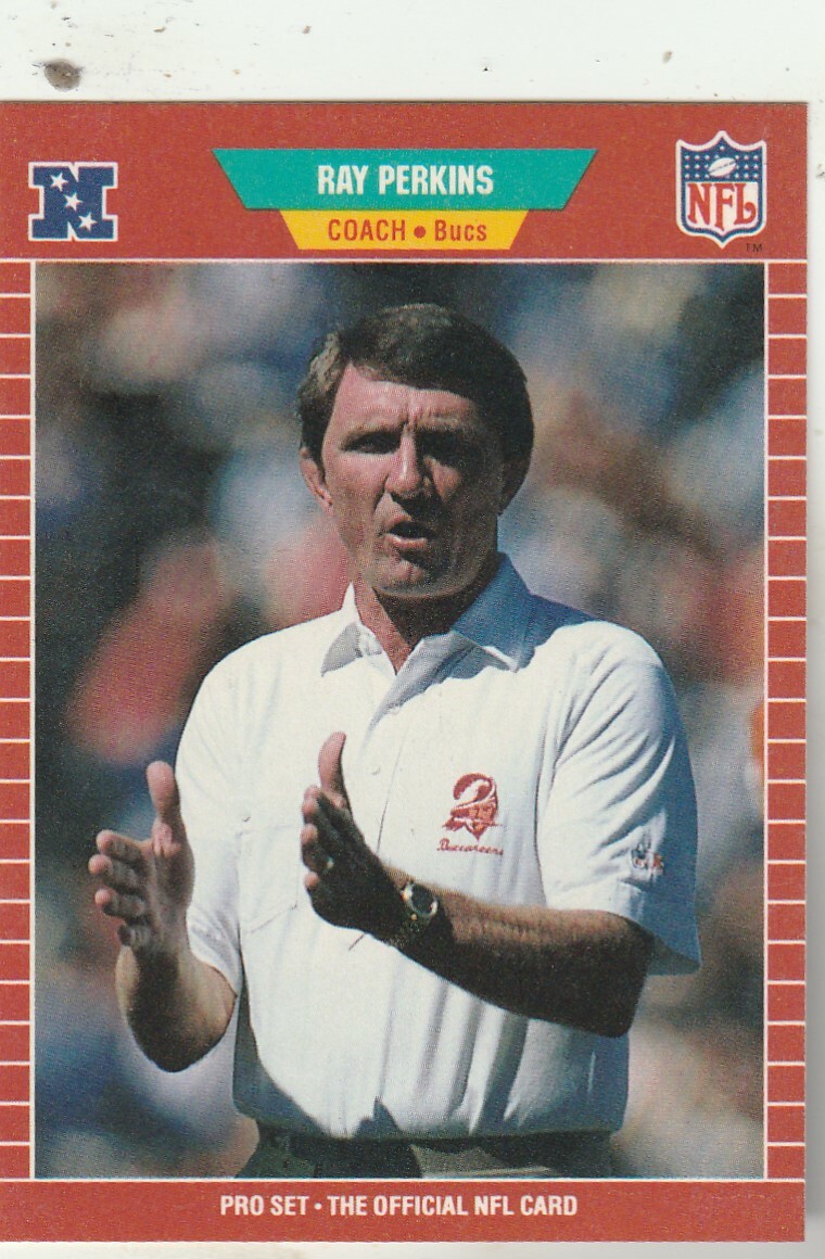 FREE SHIPPING-MINT-1989 Pro Set #421 Ray Perkins Tampa Bay Buccaneers ...