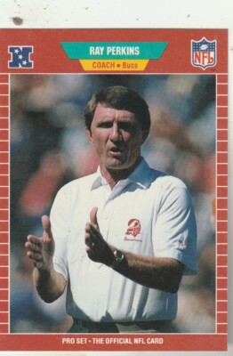FREE SHIPPING-MINT-1989 Pro Set #421 Ray Perkins Tampa Bay Buccaneers ...