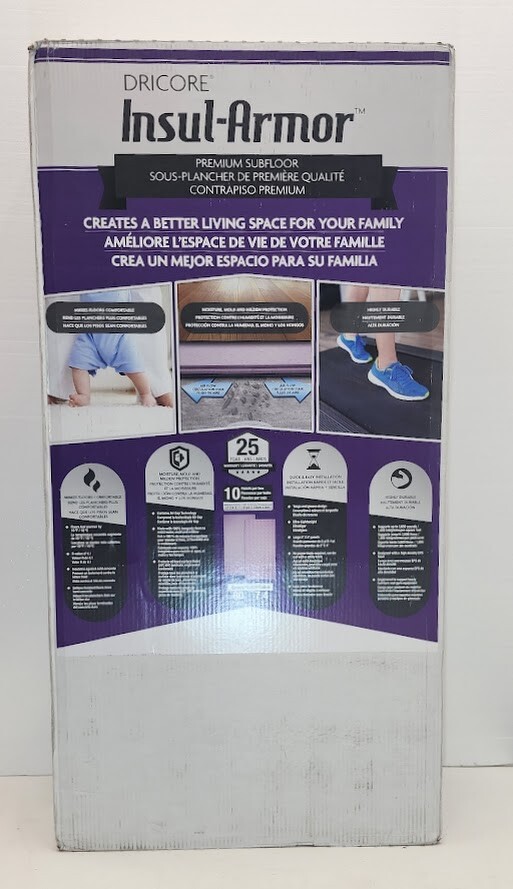 DRICORE Underlayment Premium Subfloor Specialty Panel Light Purple (10 ...