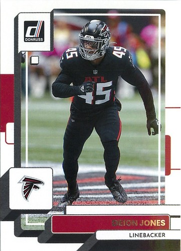 Deion Jones 2022 Panini Donruss Football NFL Base Card #231 Atlanta ...