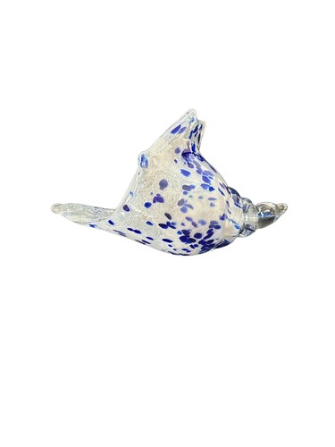 Large Hand Blown Glass Conch Shell Sculpture Table Top Office Decor ...
