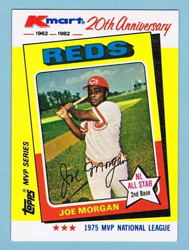 1982 TOPPS KMART BASEBALL #28 JOE MORGAN - 1975 NATIONAL LEAGUE MVP | eBay