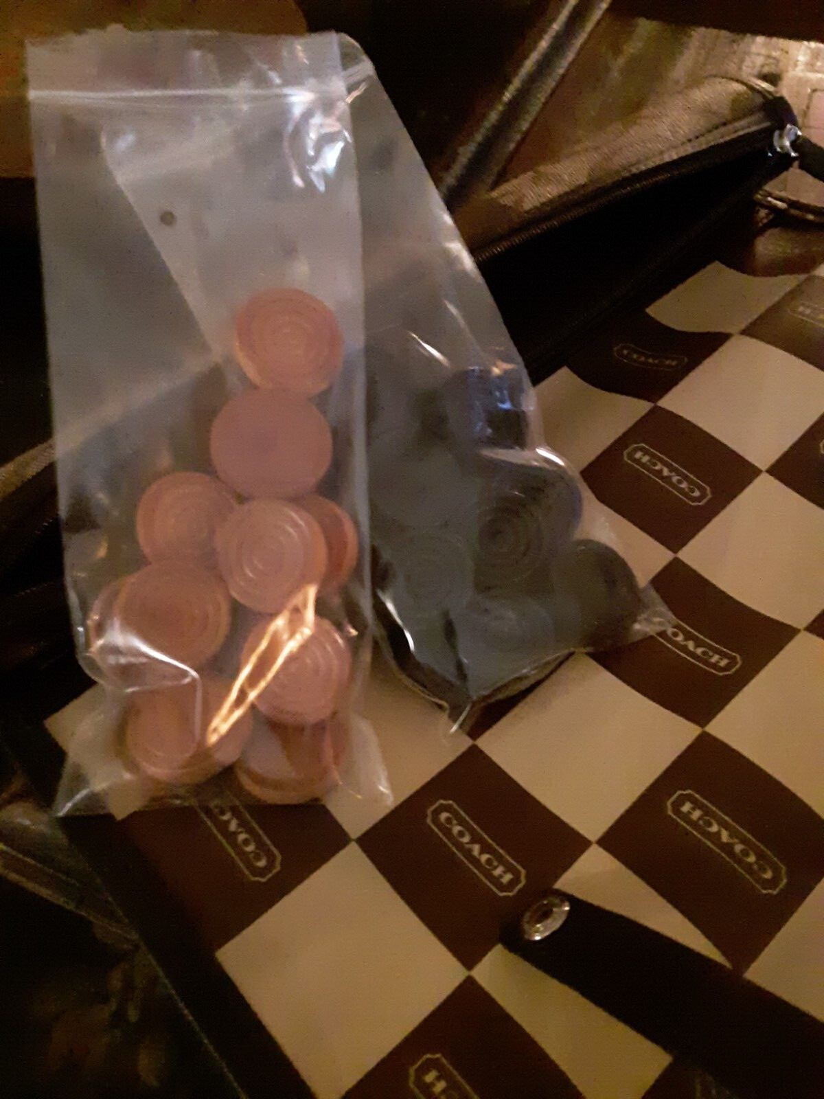 Rare Limited Edition COACH Travel Checkers Game Leath… - Gem