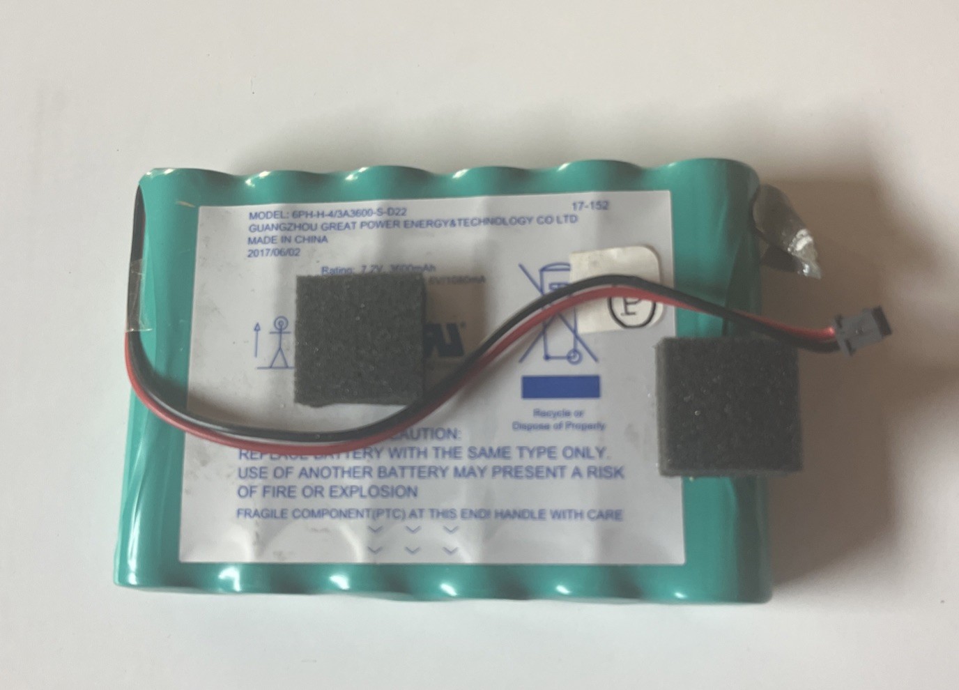 DSC 9057 BATTERY for ADT Alarm Panel 6PH-H-4/3A3600-S-D22 7.2 V 3600mAh ...