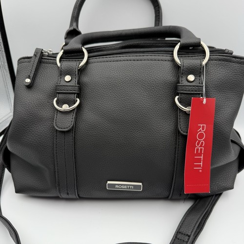 Rosetti Faux Leather Purse Black Outer Pocket Shoulder Bag Classy ...