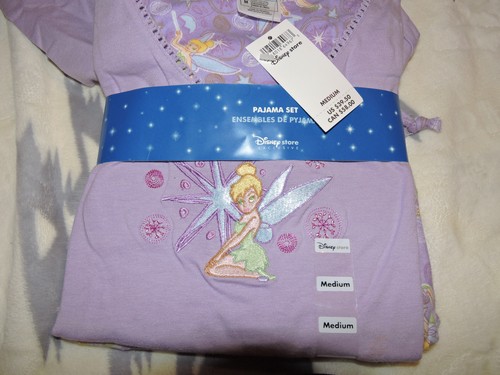 Disney Store WOMEN'S TINKERBELL PAJAMAS - PURPLE - MEDIUM "VINTAGE ...