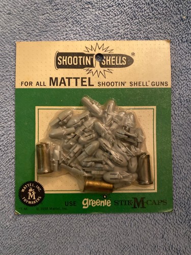 mattel shootin shell bullet pack plus greenie caps | eBay