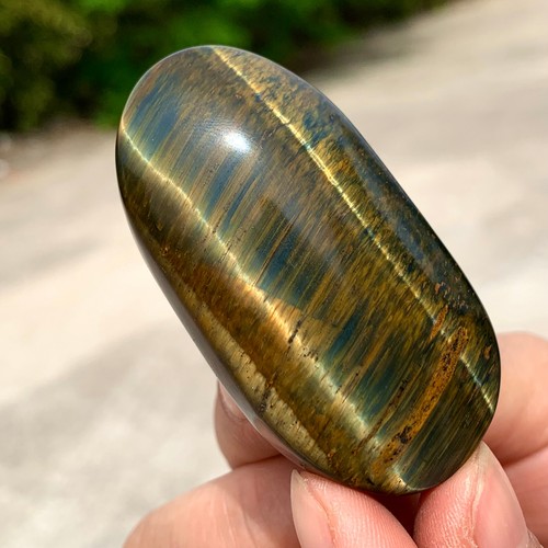 69G Natural yellow tiger eye stone crystal heaet stones healing | eBay