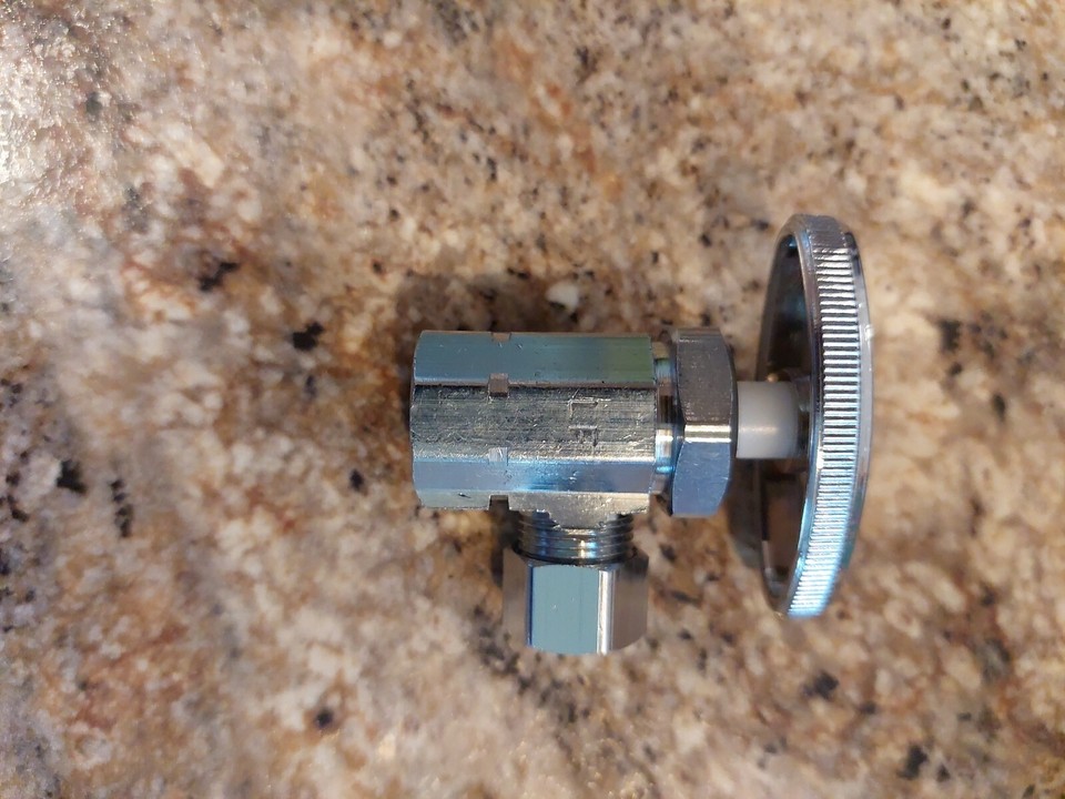 25- DuraPro IRON PIPE Angle Stop 3/8" IPS x 3/8" O.D. Compression ...