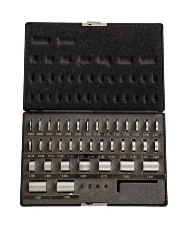 36 Pc. Round Gauge Block Set/ 36 Piece 0.050-1.000 Round Space Block ...