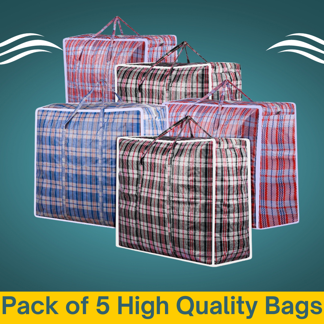 5X XL Jumbo Laundry Zipped Reusable Large Strong Shopping Storage Bag ...