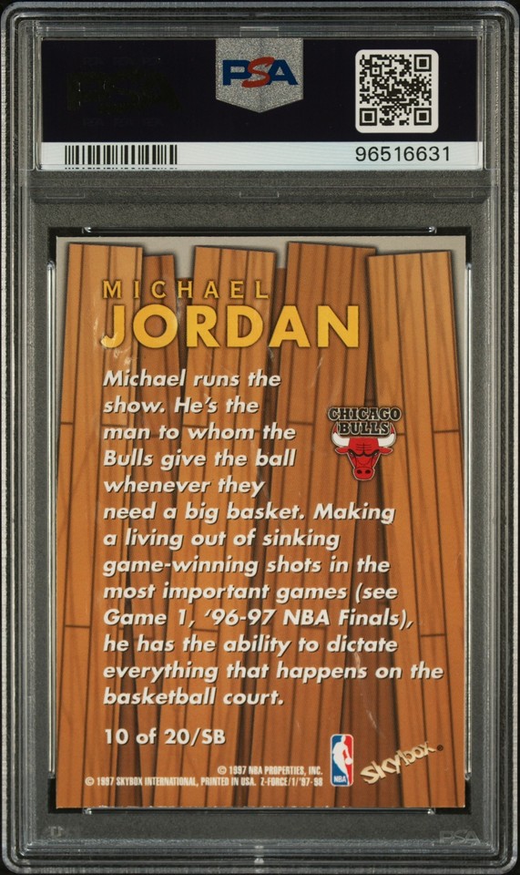 1997 SKYBOX Z-FORCE BOSS SUPER BOSS #10 MICHAEL JORDAN PSA 7 | eBay