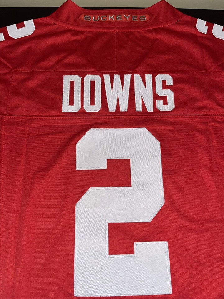 Caleb Downs Red Ohio State OSU Jersey Buckeyes Stitched 2 FUSE Stitched ...