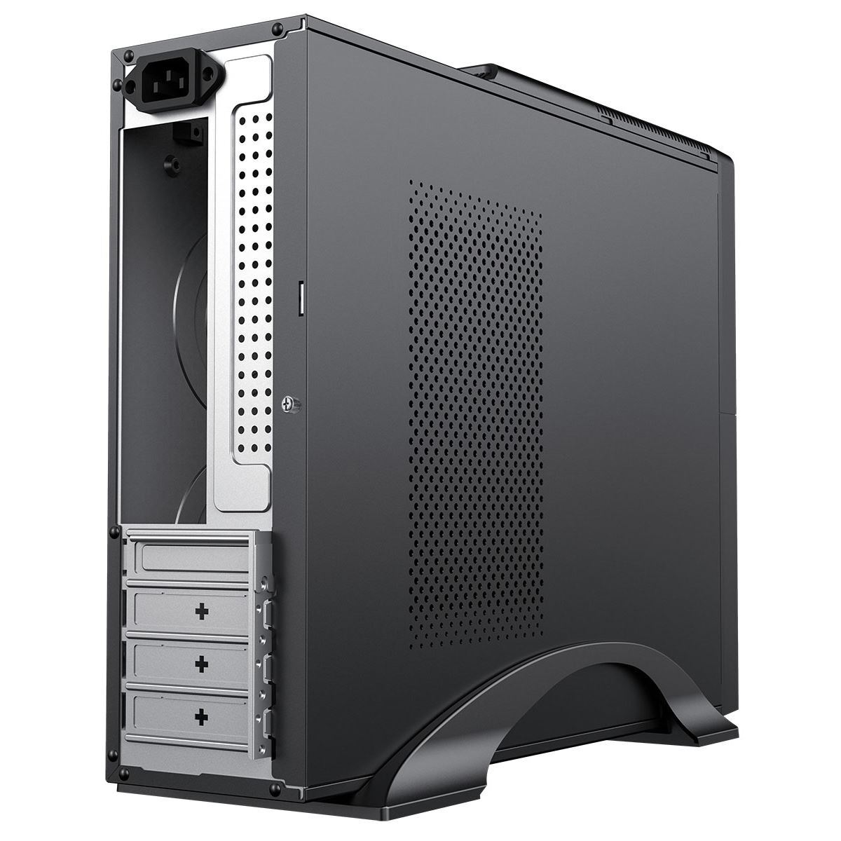 CiT S015B Black Slim Micro ATX / ITX Desktop PC Case With 300W PSU ...