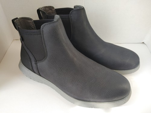 NEW Mens Bogs Waterproof Spruce Chelsea 10.5 Casual Boots Black Leather ...