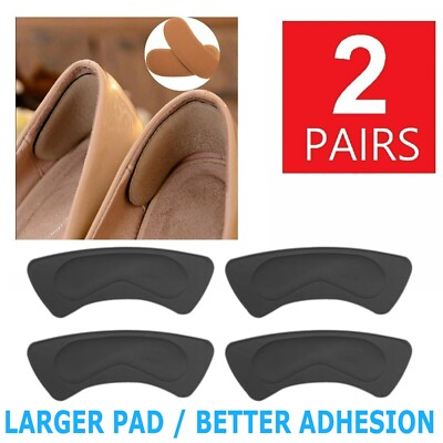 2 Pairs New Fabric Shoe Pads Cushion Liner Grip Back Heel Inserts ...