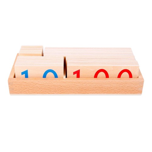 Wooden Number Cards with Box Birthday Basic Math Game Wooden Children's ...