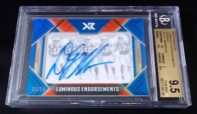 /25 BGS 9.5 Pristine 10 Autograph Rc DJ Moore Auto 2018 D.J. Moore ...