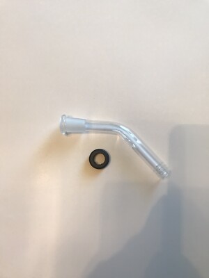 45 Degree 14mm Curved Downstem 5”inch With Grommet Hookah Bong Bubbler ...