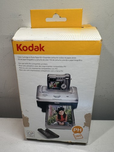 Kodak PH-160 Color Cartridge & Photo Paper Kit 3 Cartridges & Paper B7 ...